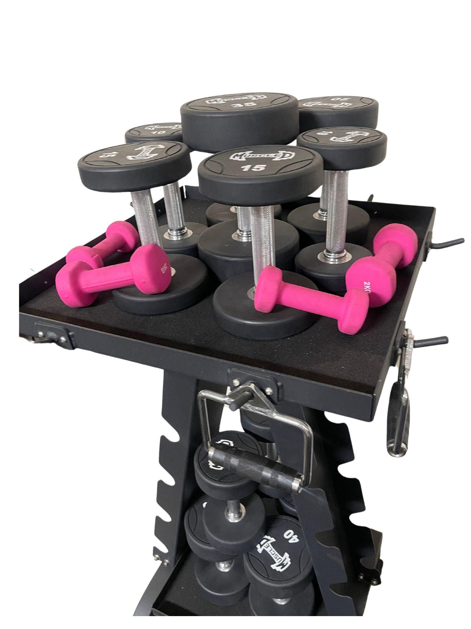 Accessory Rack - Muscle D Fitness - Sturdy Cable Attachment Storage (R