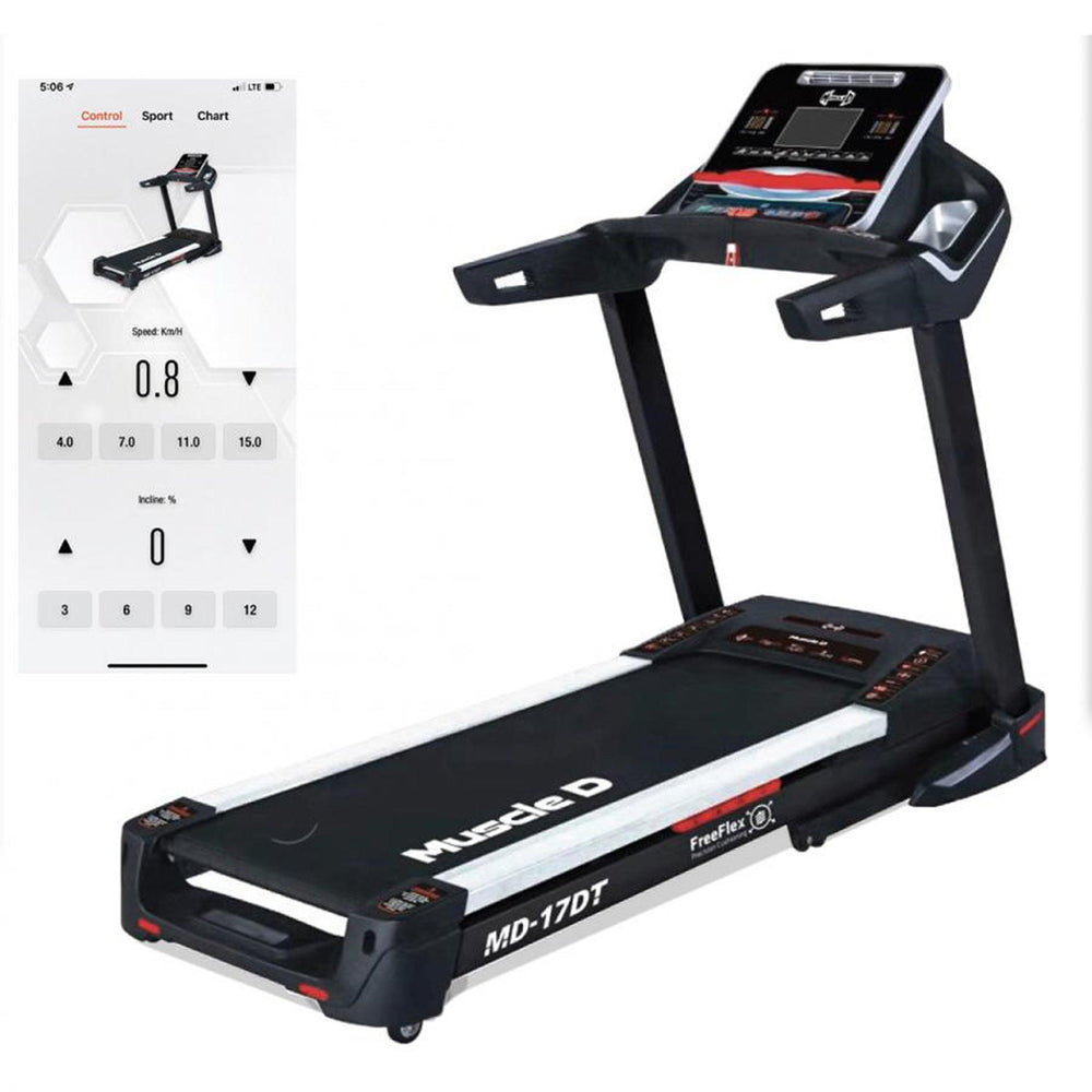 Light Commercial Treadmill - Muscle D Fitness - LED Display - Heart Ra