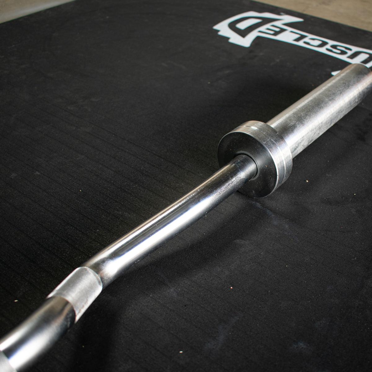 5' Hard Chrome Curl Bar - Muscle D Fitness - Ergonomic Angled Plate Lo