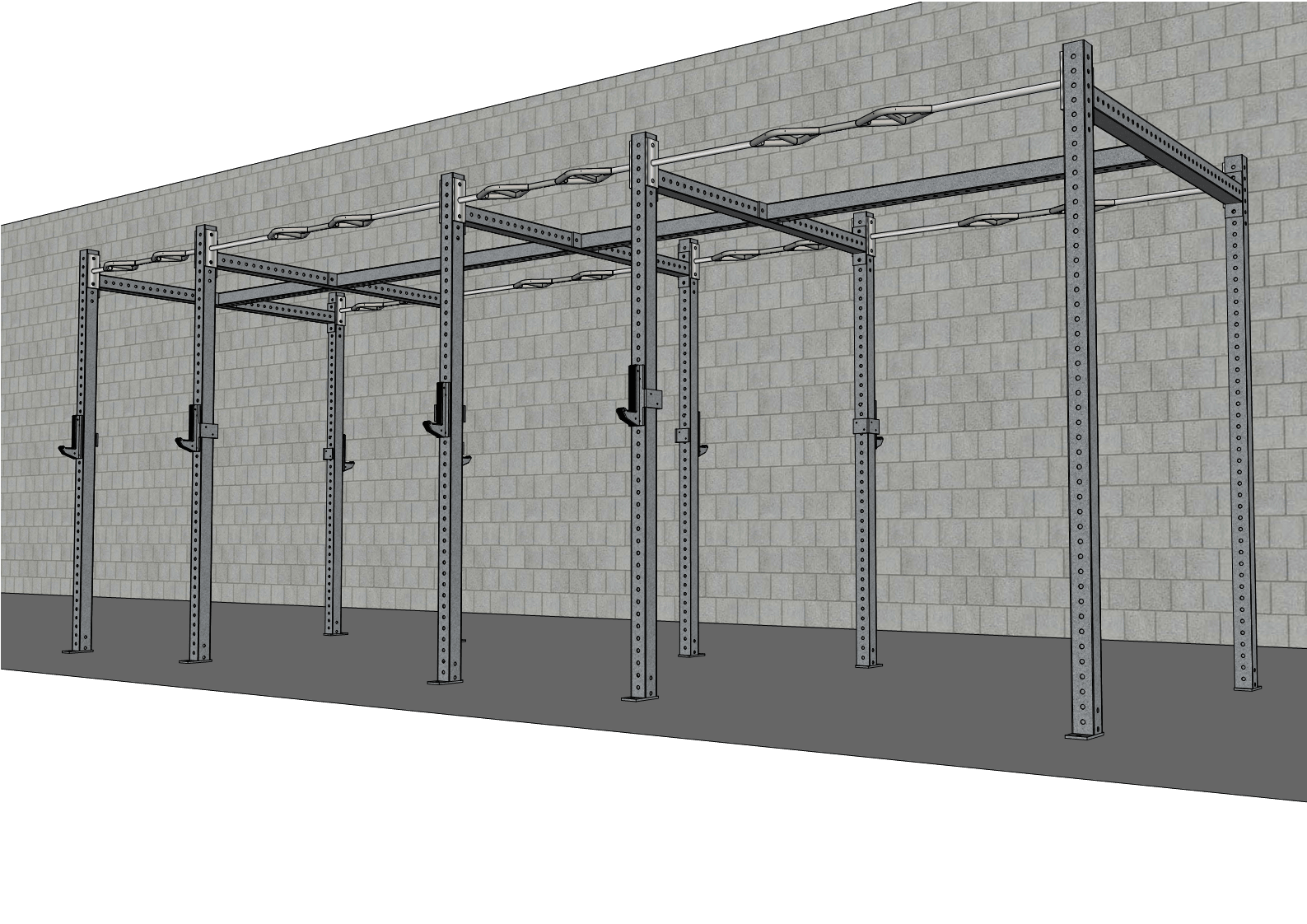 TGrip Commercial 20' Rig - 3x3 Steel - Functional Multi-Grip Pull-Up ...